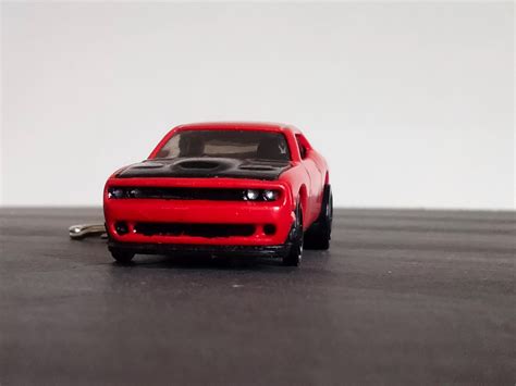 Dodge Challenger Srt Hellcat Keychain Red 164 Scale Etsy
