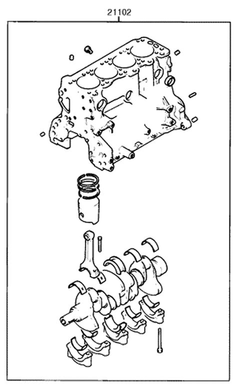 Short Engine Assy 1991 Hyundai Excel