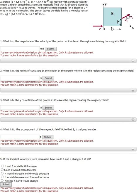 Solved A Proton Q X C M X Kg Moving Chegg Com