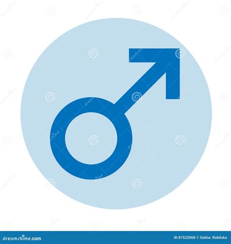 Symbole De Sexe Symbole Plat Dhomme De Genre Symbole Abstrait Masculin