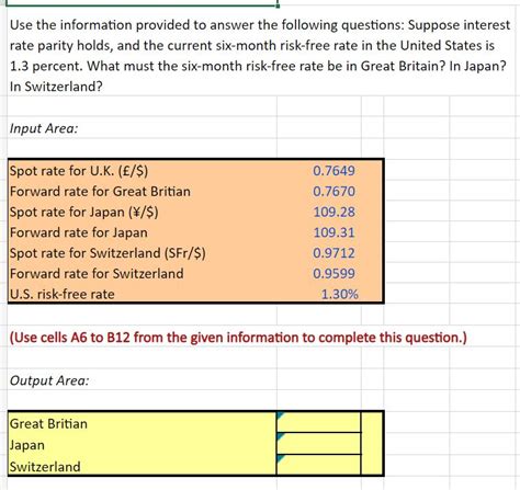 Solved Use Cells A6 ﻿to B12 ﻿from The Given Information To