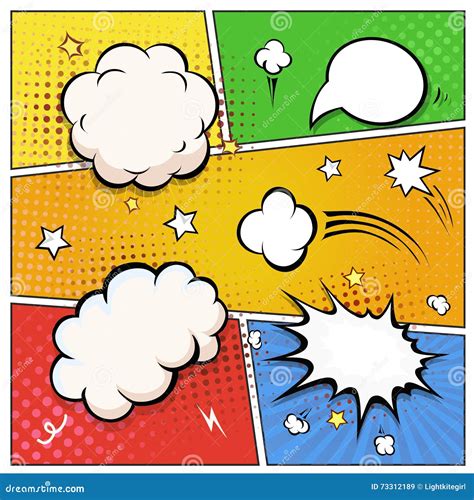 Fumetti Del Libro Di Fumetti Retro Vettore Degli Elementi Di Disegno