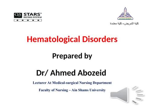 Hematological Disorders For Adults Patients Ppt