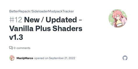 New Updated Vanilla Plus Shaders V13 · Issue 12 · Betterrepack