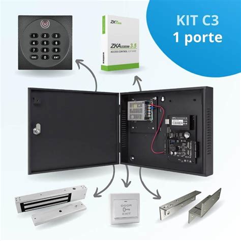 Kit Complet De Contrôle Daccès Réseau Code Et Badge 1 Porte Bt