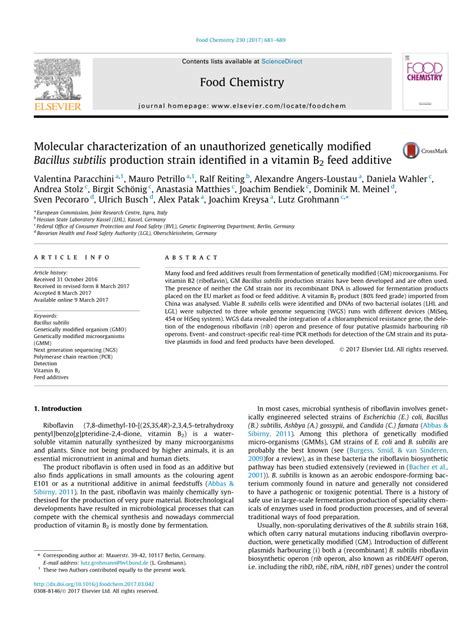 Pdf Molecular Characterization Of An Unauthorized Genetically