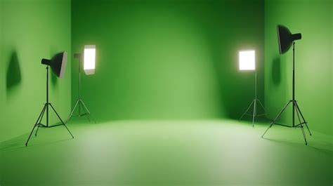 Sleek Green Screen Modern Technology Concept Premium Ai Generated Image