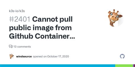 Cannot Pull Public Image From Github Container Registry GHCR