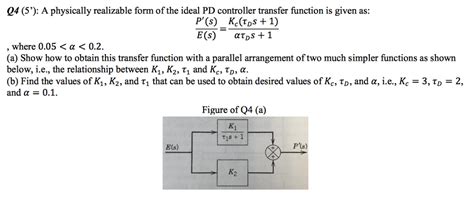 Solved 04 5 A Physically Realizable Form Of The Ideal Pd