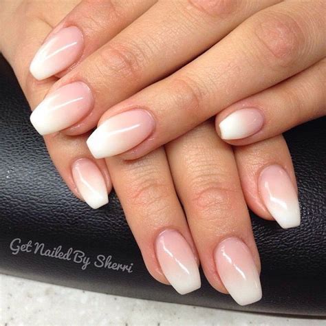 Ombre White Pink Ombre Nails French Fade Nails Faded Nails