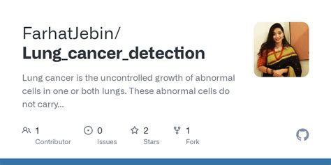 Github Farhatjebin Lung Cancer Detection Lung Cancer Is The