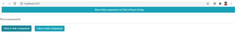 How To Show And Hide Components In React