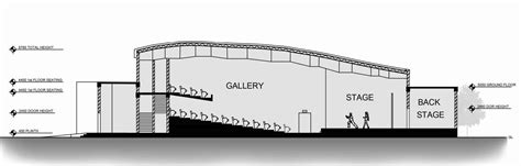 Auditorium Plan Layout With Section And Elevation Auditorium Plan