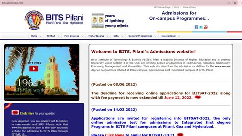 Bitsat 2022 Application Last Date To Register Tomorrow Details Here