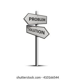 Column Direction Problem Solution Vector Illustration Stock Vector