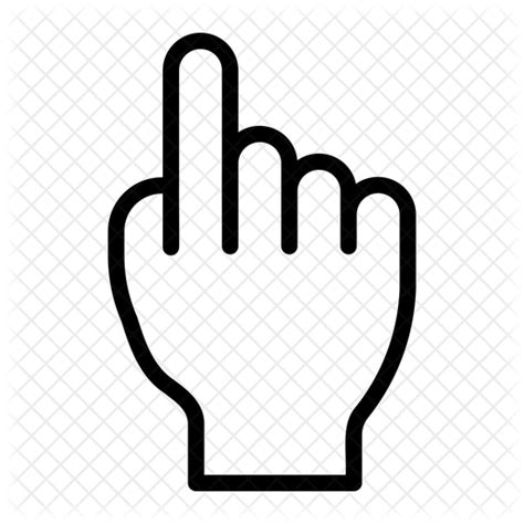 Up Pointer Icon Download In Line Style