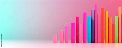 machine learning data science training concept colorful bar graph on a