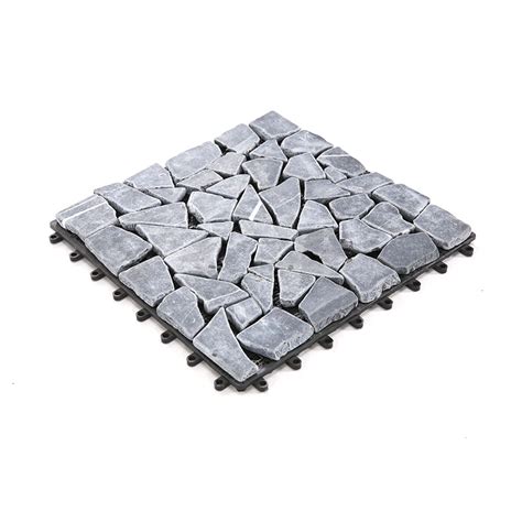 Wholesale Outdoor Stone Pebble Garden Interlocking Stone Deck Tiles