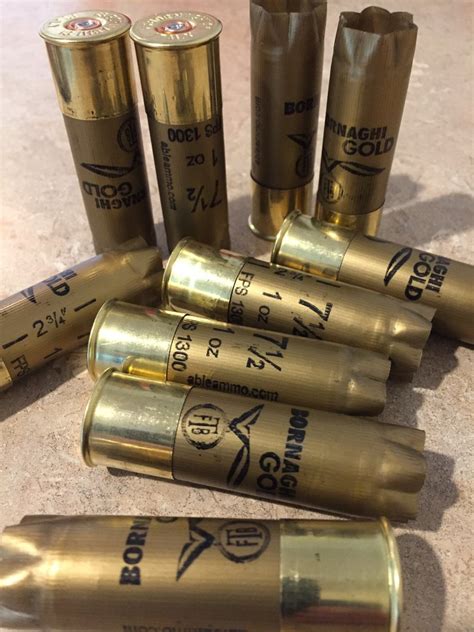 Bornaghi Gold 12 Gauge Shotgun Shells High Brass Hulls Used Casings