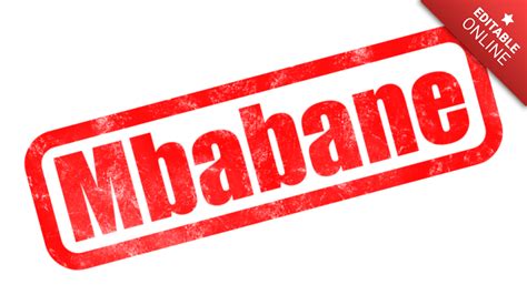 Mbabane Red Stamped Text Effect Generator