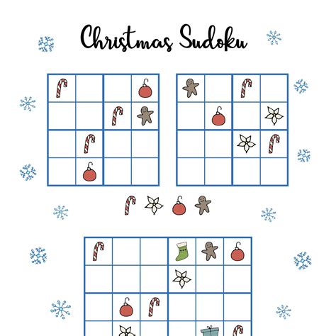 christmas sudoku puzzles