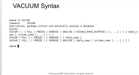 Module 12 Routine Maintenance Tasks Postgres Administration Essentials From Edb