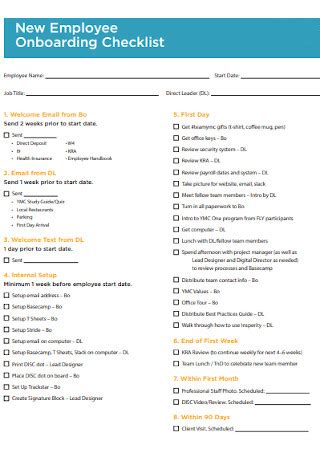16 Free Employee Onboarding Checklist Samples To Download
