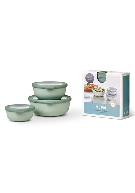 Mepal Set Cirqula Round 3 Pcs 350 750 1250 Nordic Sage Minimax