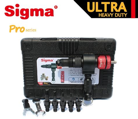 Sigma Gm12 Ultra Heavy Duty Rivet Nut Drill Adapter Cordless Or