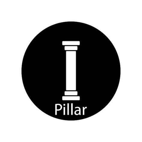Icône De Pilier Modèle Vectoriel Illustration Logo Design Vecteur Premium