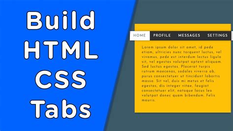 Build Tabs Using Htmlcss In Only 12 Minutes Youtube