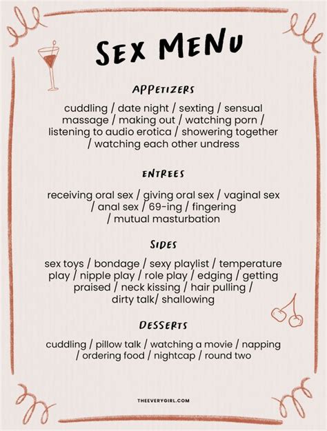 The Everygirl Have You Ever Tried This One ️‍🔥 Learn All About Making A Sex Menu And Its