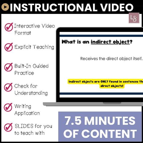 Indirect Objects Grammar Video And Worksheet Emergency Sub Plans 6th Grade