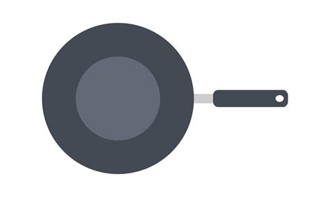 Frying Pan Top View Clipart Vector Illustration Kitchen Frying Pan