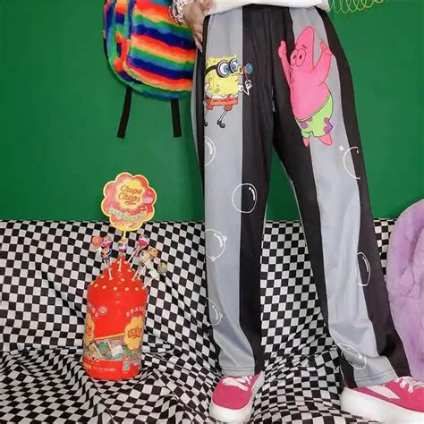 NiceMix новые летние брюки женские Harajuku милые Мультяшные штаны ...