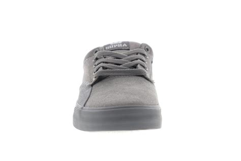 Supra Chino 08051 020 M Mens Gray Suede Lace Up Skate Sneakers Shoes
