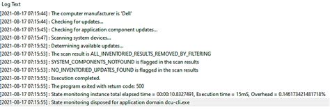 dell command update command line interface applyupdates fails 9 by