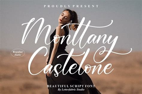 monttany castelone beautiful script font