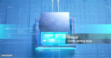 사이버 펑크 Ai의 3d 렌더링 회로 기판 기술 배경 중앙 컴퓨터 프로세서 Cpu 및 Gpu 개념 마더 보드 디지털 칩 기술