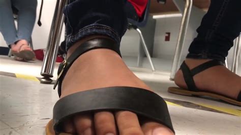 Candid Sandals In Class Thisvid Com