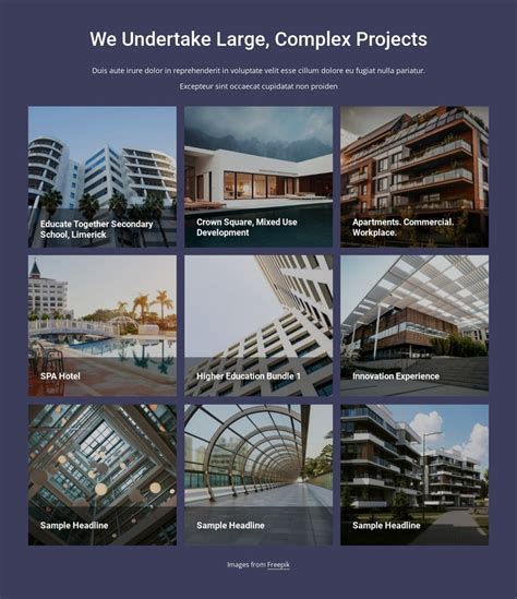 We Create Complex Projects Template By Nicepage