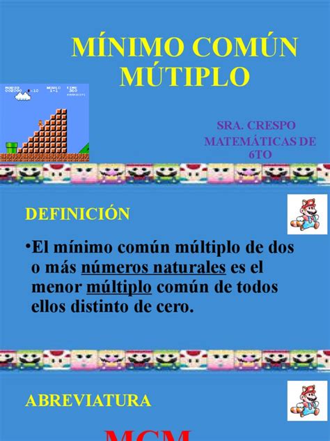 Minimo Comun Multiplo 2 Pdf
