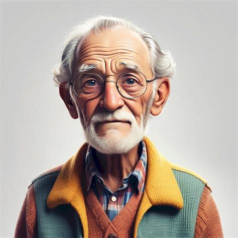 A Man With A Beard And Glasses Is Standing In Front Of A Gray