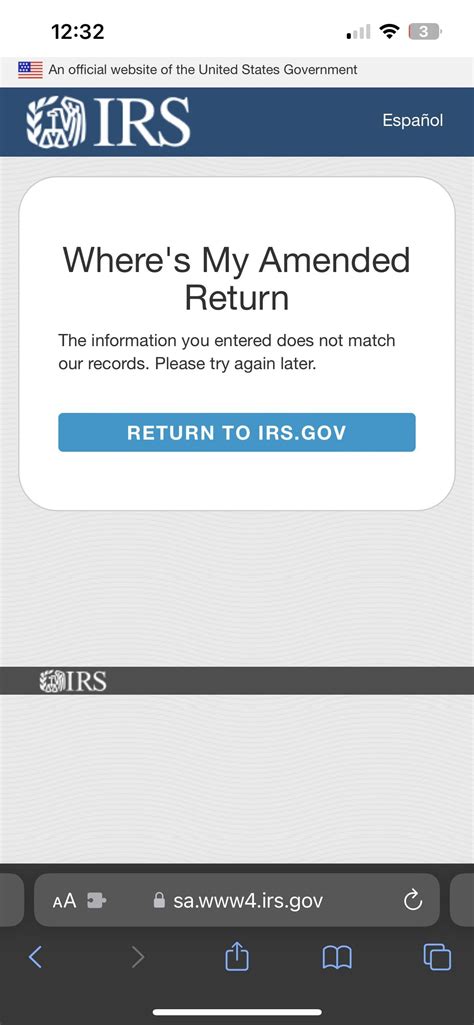 Amended Return Disappeared R Irs