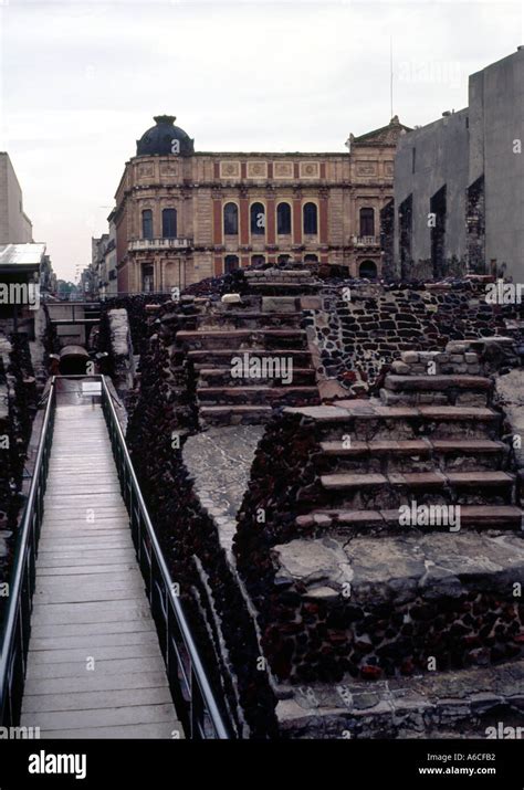 Aztec Remains At Teotitlan Or Templo Mayor In The Centre Of Mexico City