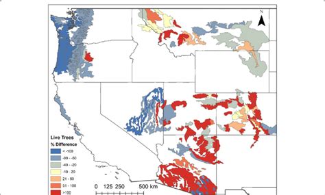 Percent Difference Between Modeled And Fia Estimates Of The Rate Of Download Scientific Diagram