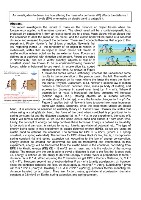 Pdf Determining The Role Of Mass In Elasticity Experiment Advait Sethi