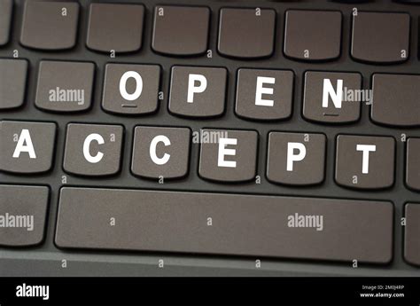 Internet Concept On The Black Keyboard The Inscription Is Highlighted In White Open Access