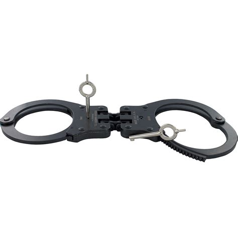 Peerless Model 802c Hinged Black Handcuffs