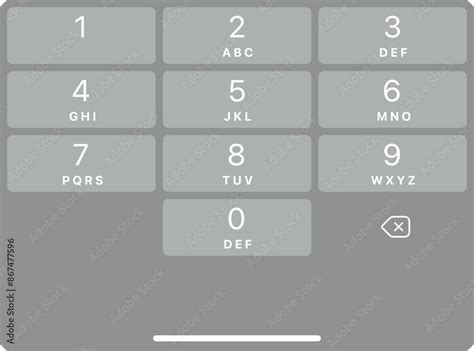 Smartphone Dial Keypad With Numbers And Letters Interface Keypad For